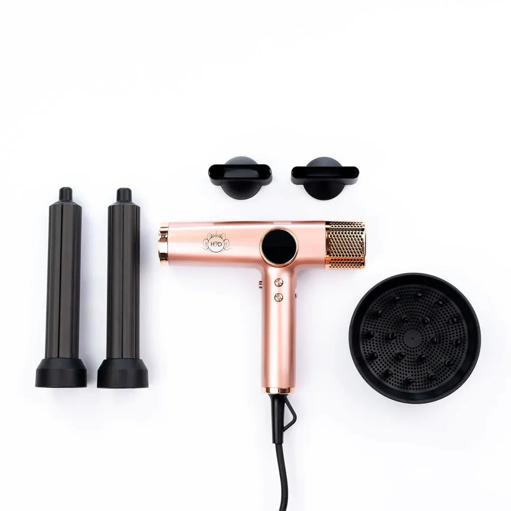 H2D Xtreme Four In One Hair Dryer + Styler - Rose Gold — Troya Beauty